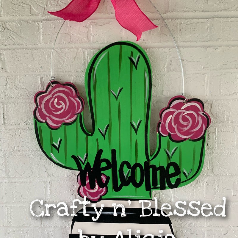Cactus Door Hanger - Etsy