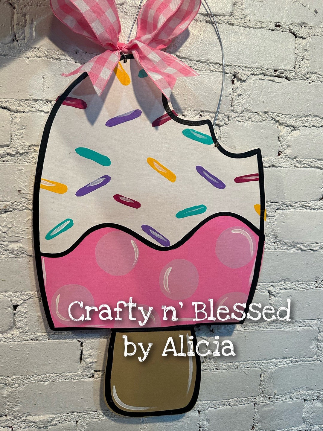 Popsicle With Sprinkles Custom Door Hanger - Etsy
