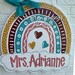 Personalized Boho Rainbow Teacher Door Hanger - Etsy