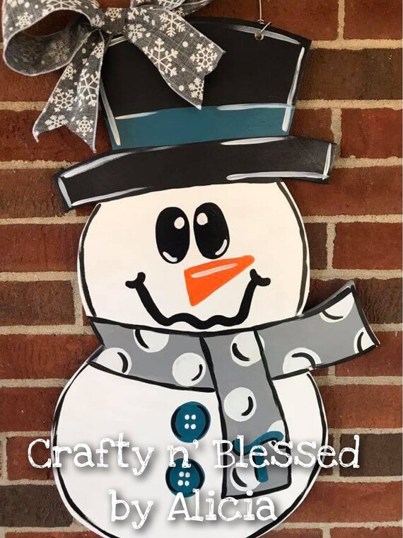 Full Body Snowman Door Hanger | Etsy