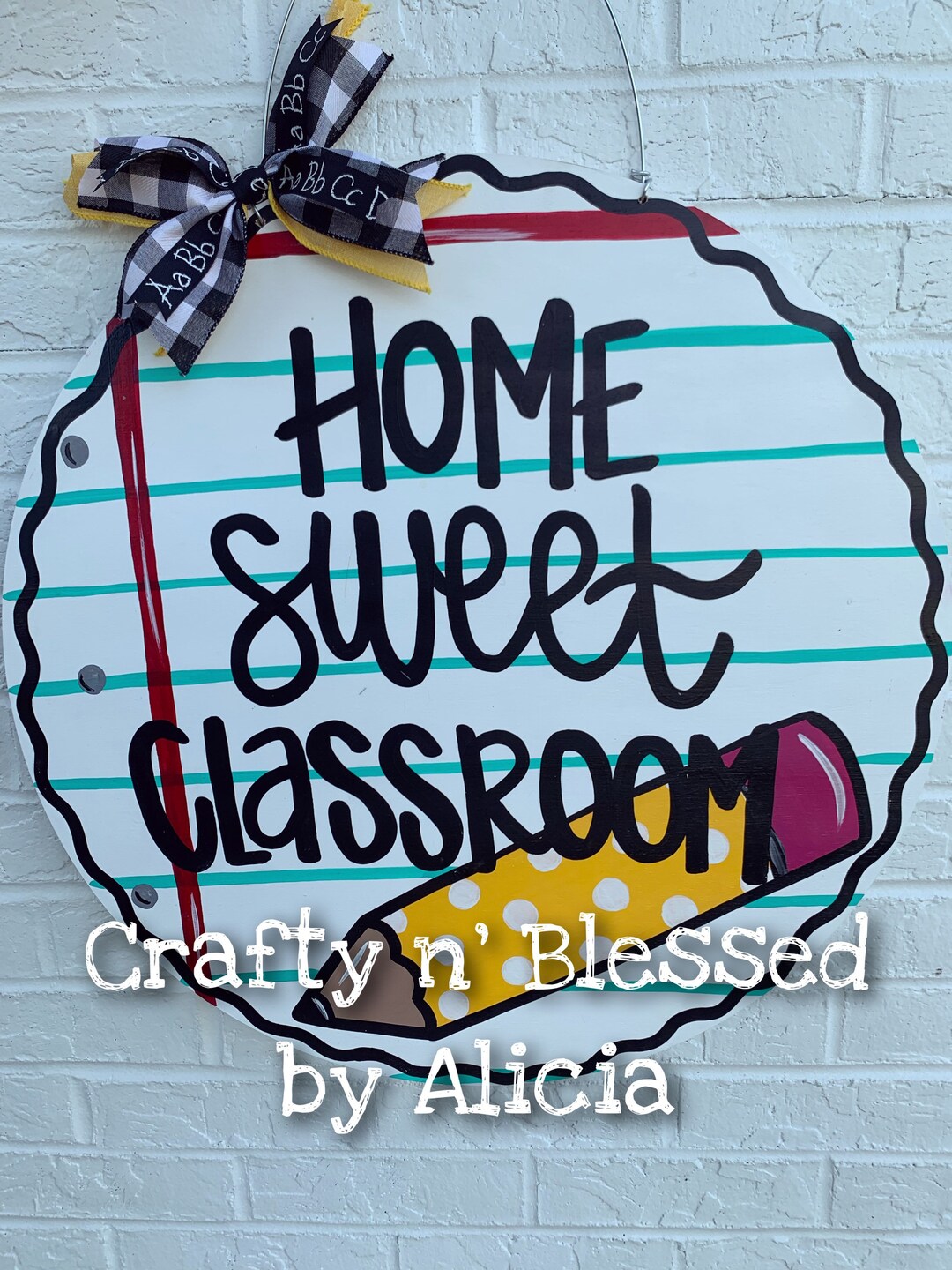 Home Sweet Classroom Custom Door Hanger - Etsy