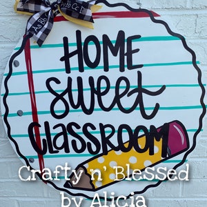 Home Sweet Classroom Custom Door Hanger - Etsy