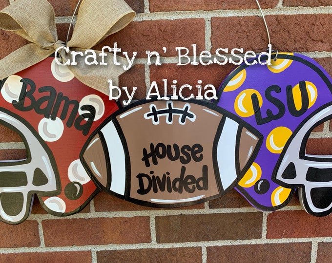 Personalized Football Door Hanger - Etsy