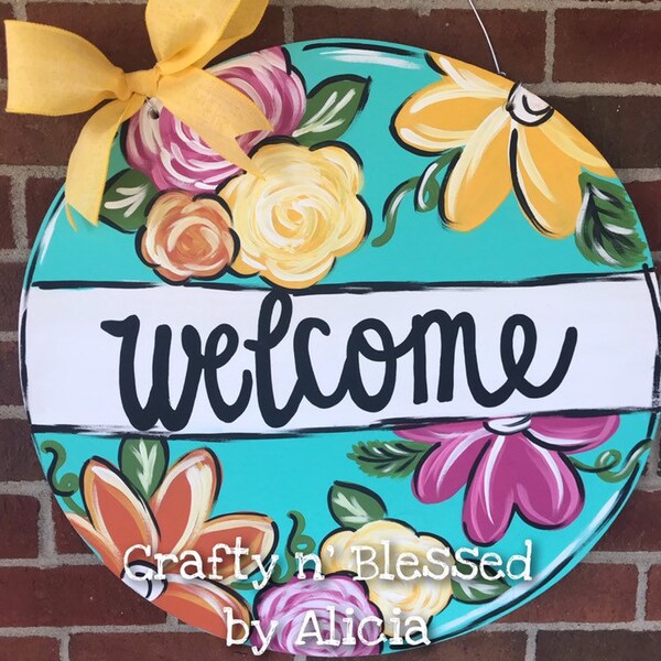 Colorful Door Hanger - Etsy