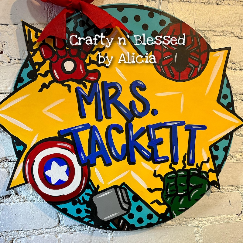 Superhero Door Sign - Etsy