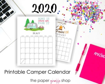 Camper calendar | Etsy