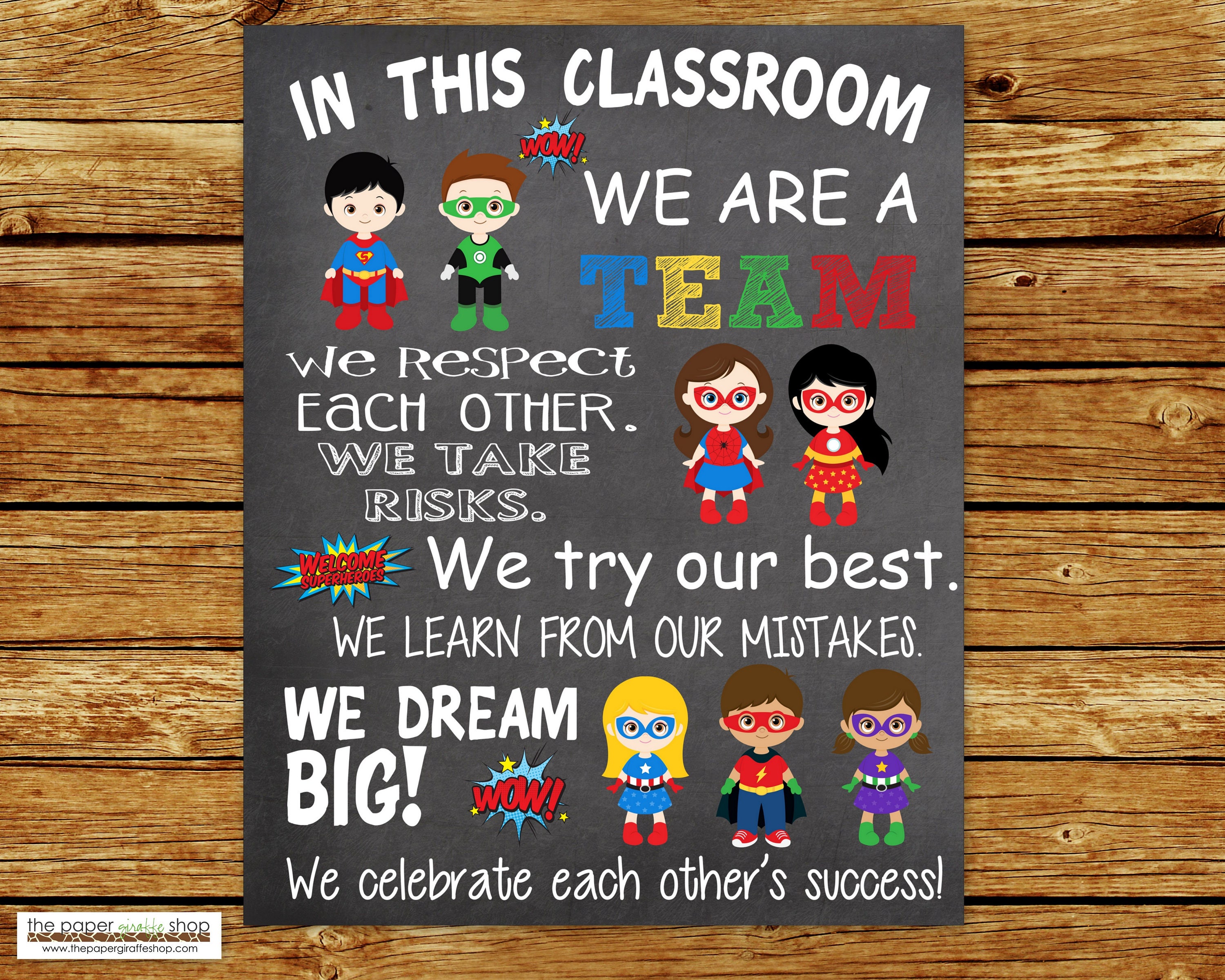 Superhero Sayings For Classroom