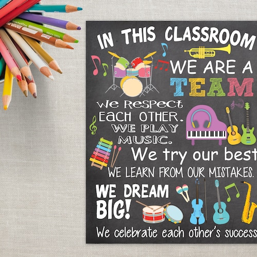 Music Teacher Classroom Printable Poster Classroom Decor - Etsy