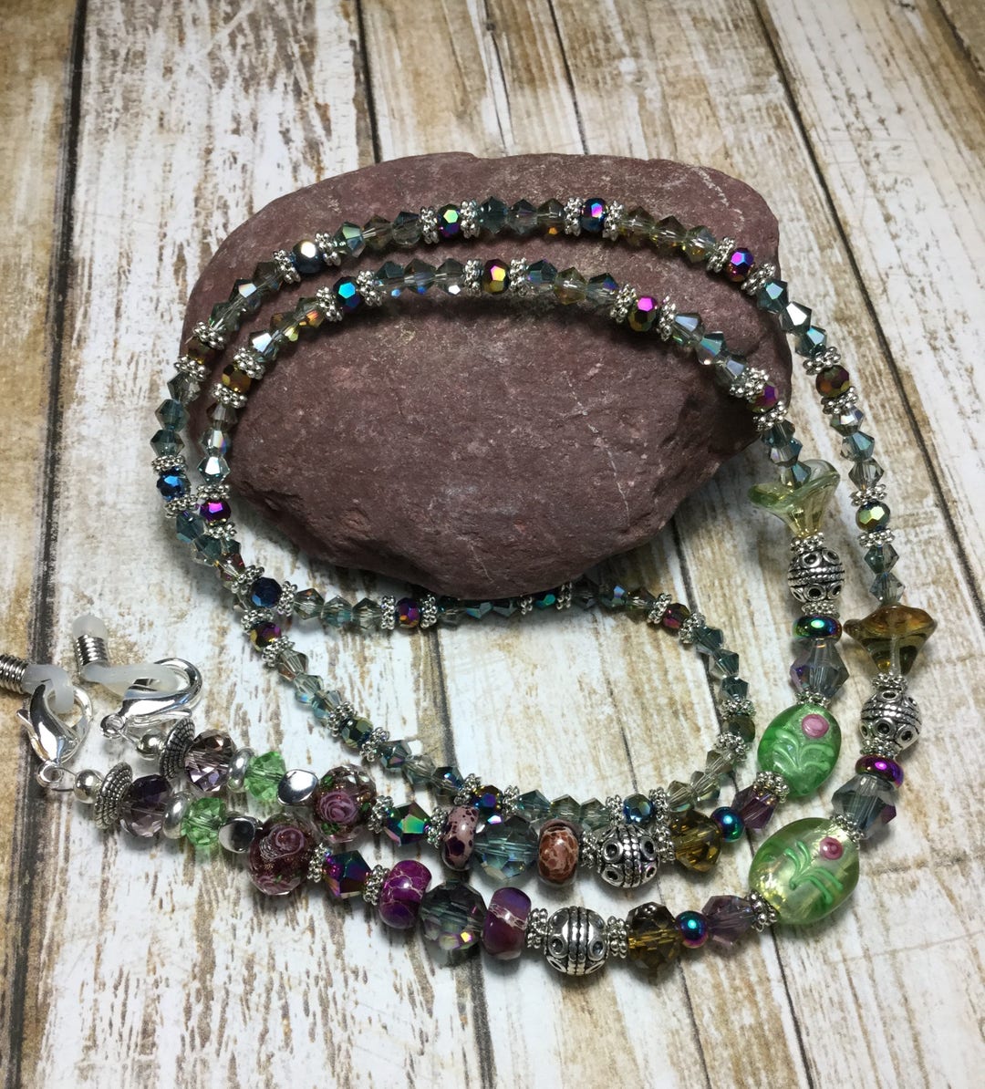 Faith Eyeglass Chainscrystal Eyeglass Chainsunique Etsy Finland