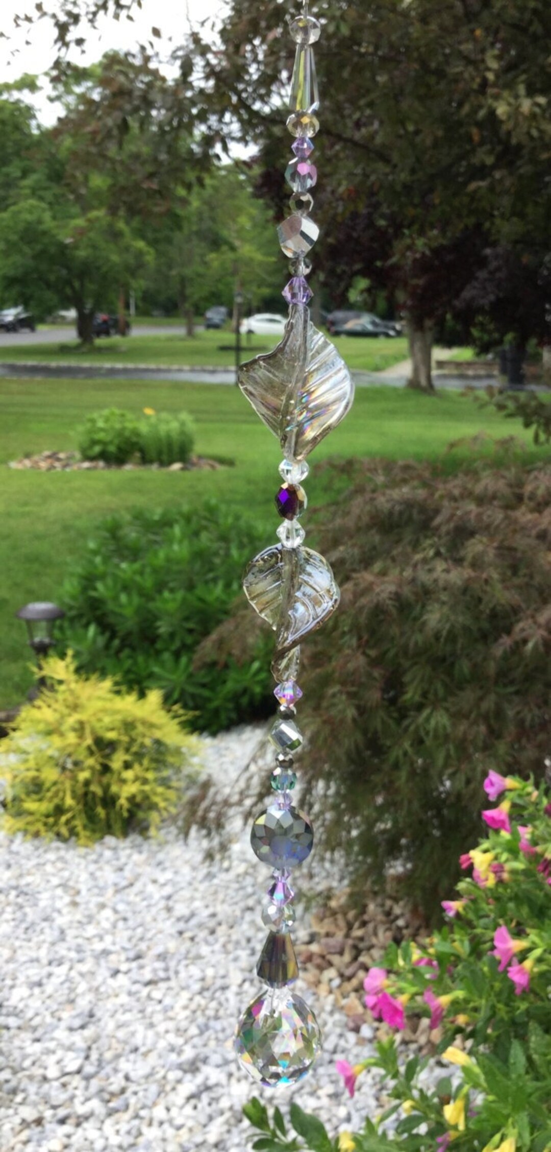 Spiritual Connection Healing Crystal Suncatchers/spiritual Purple ...