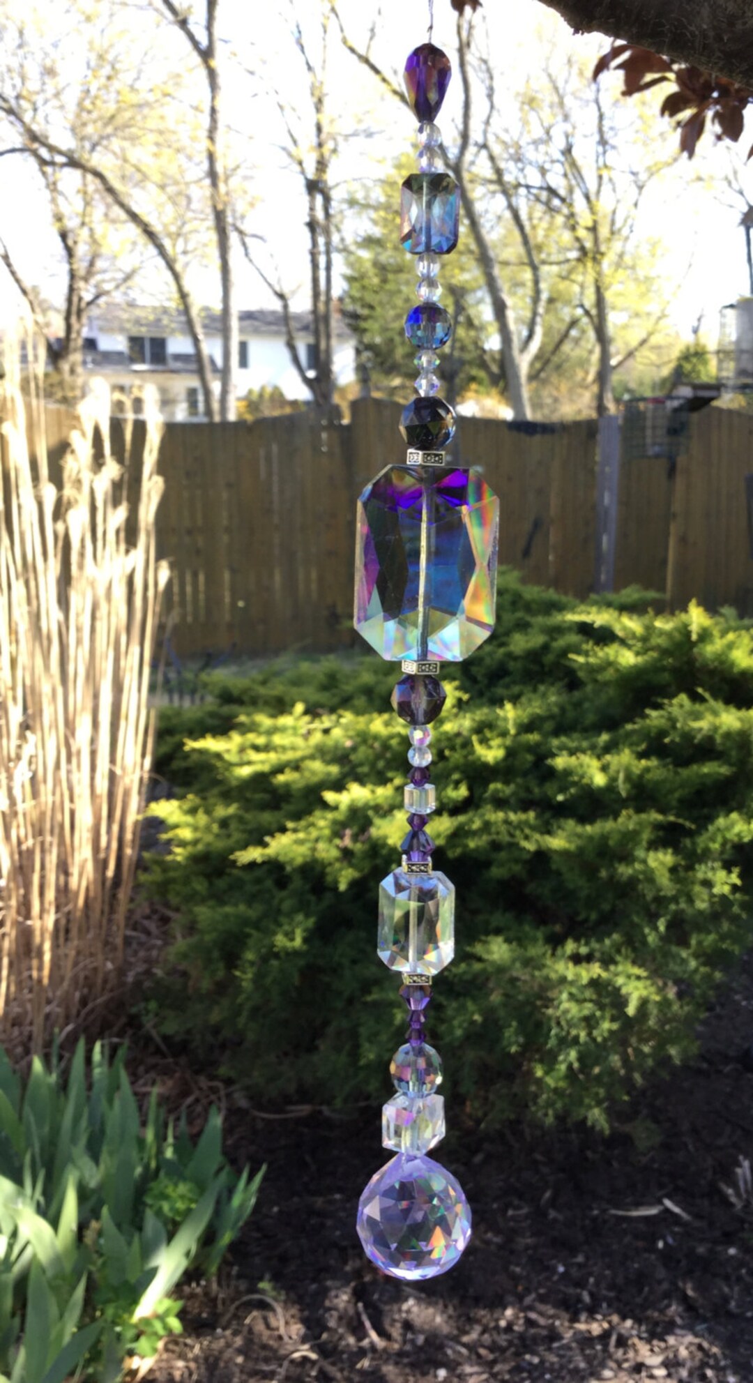Healing - Purple, Swarovski Crystal Healing Prism/healing Crystal ...