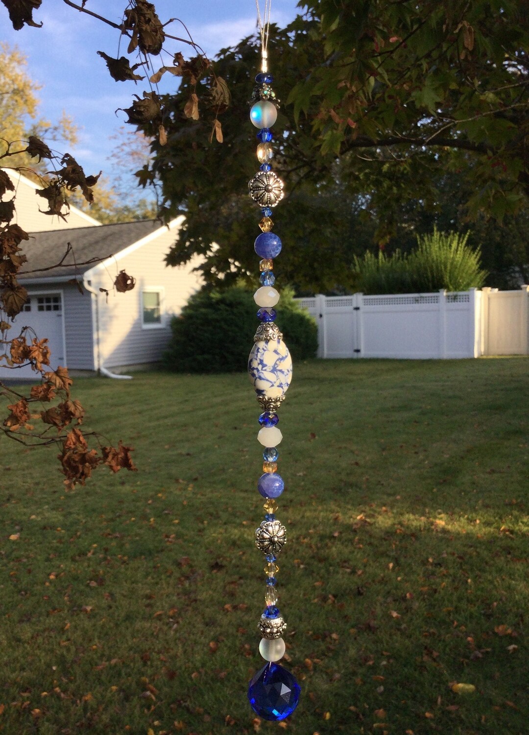 Spiritual Prism/suncatcher/moonstone/fire Agate/taiwan Turquoise/blue ...