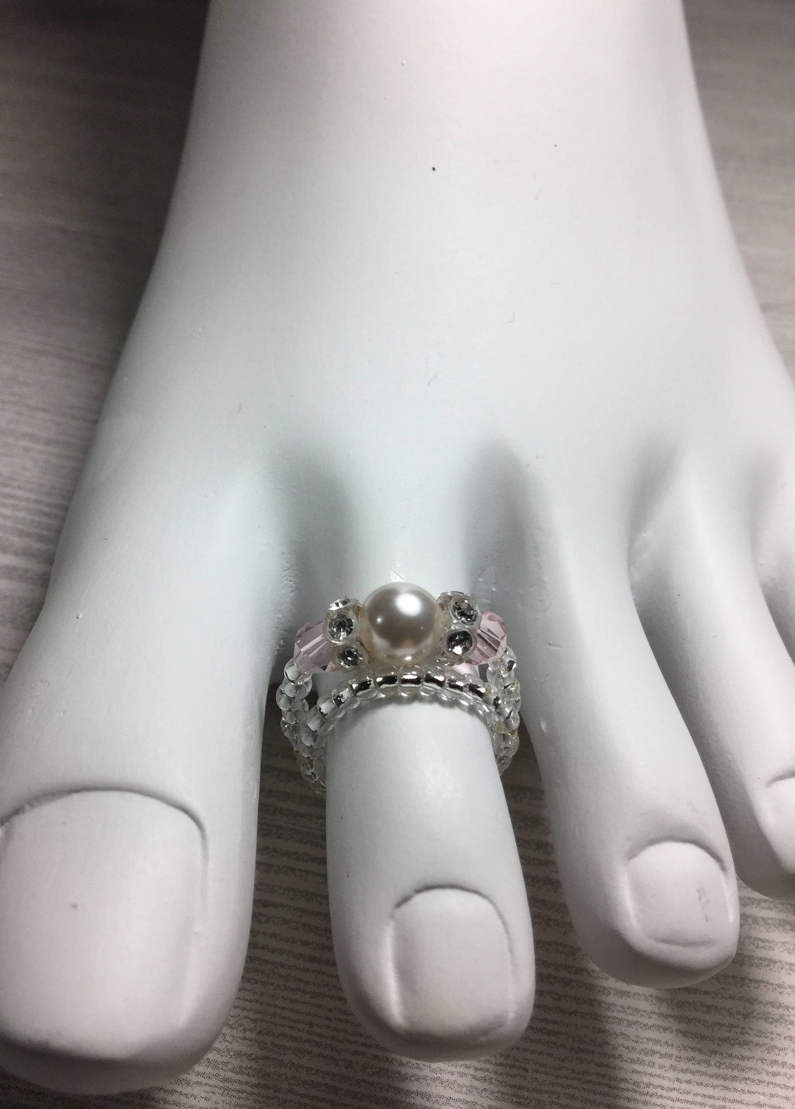 Spirituality Stretch Toe Rings/swarovski Crystal Toe | Etsy