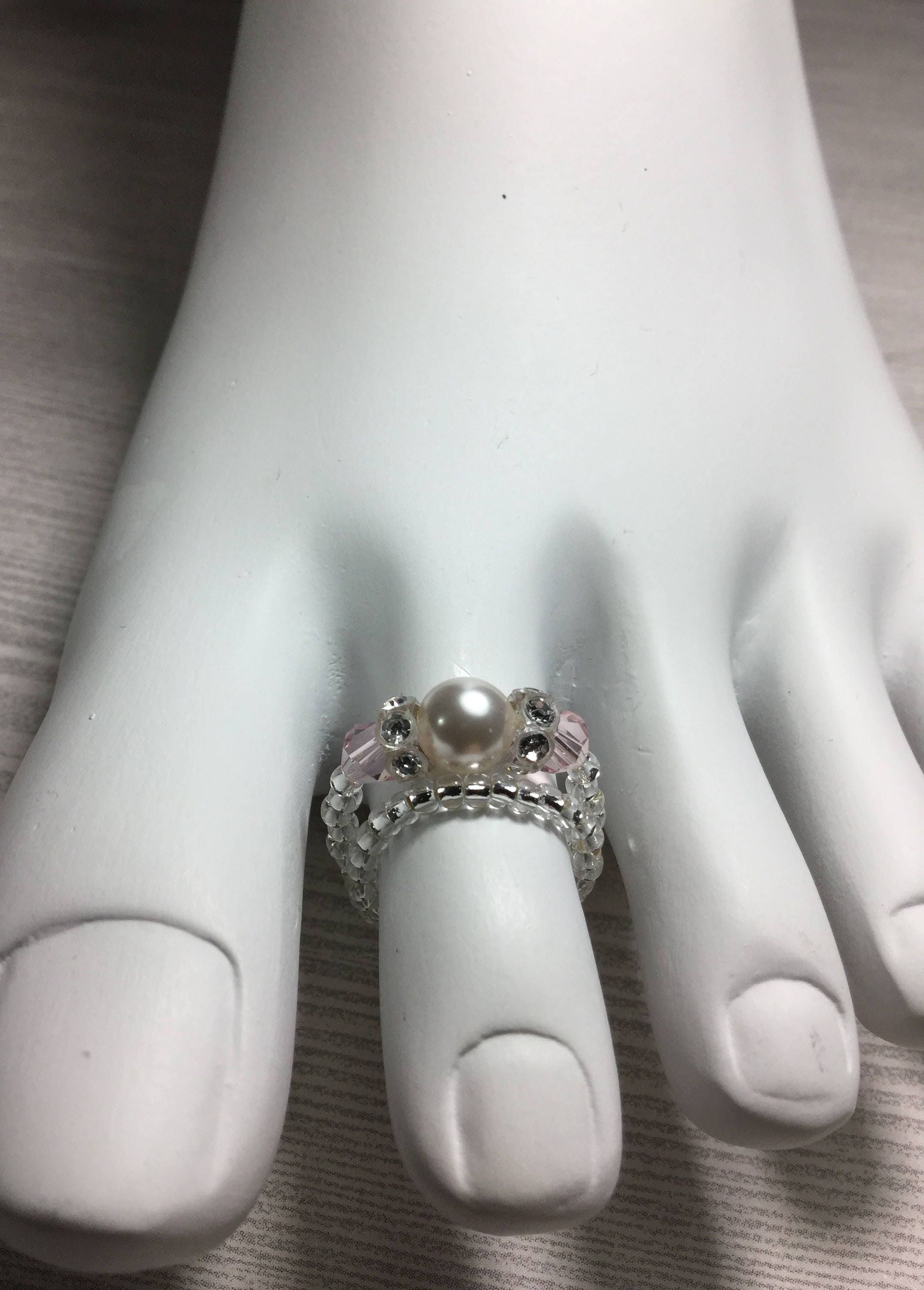 Spirituality Stretch Toe Rings/Swarovski Crystal Toe | Etsy