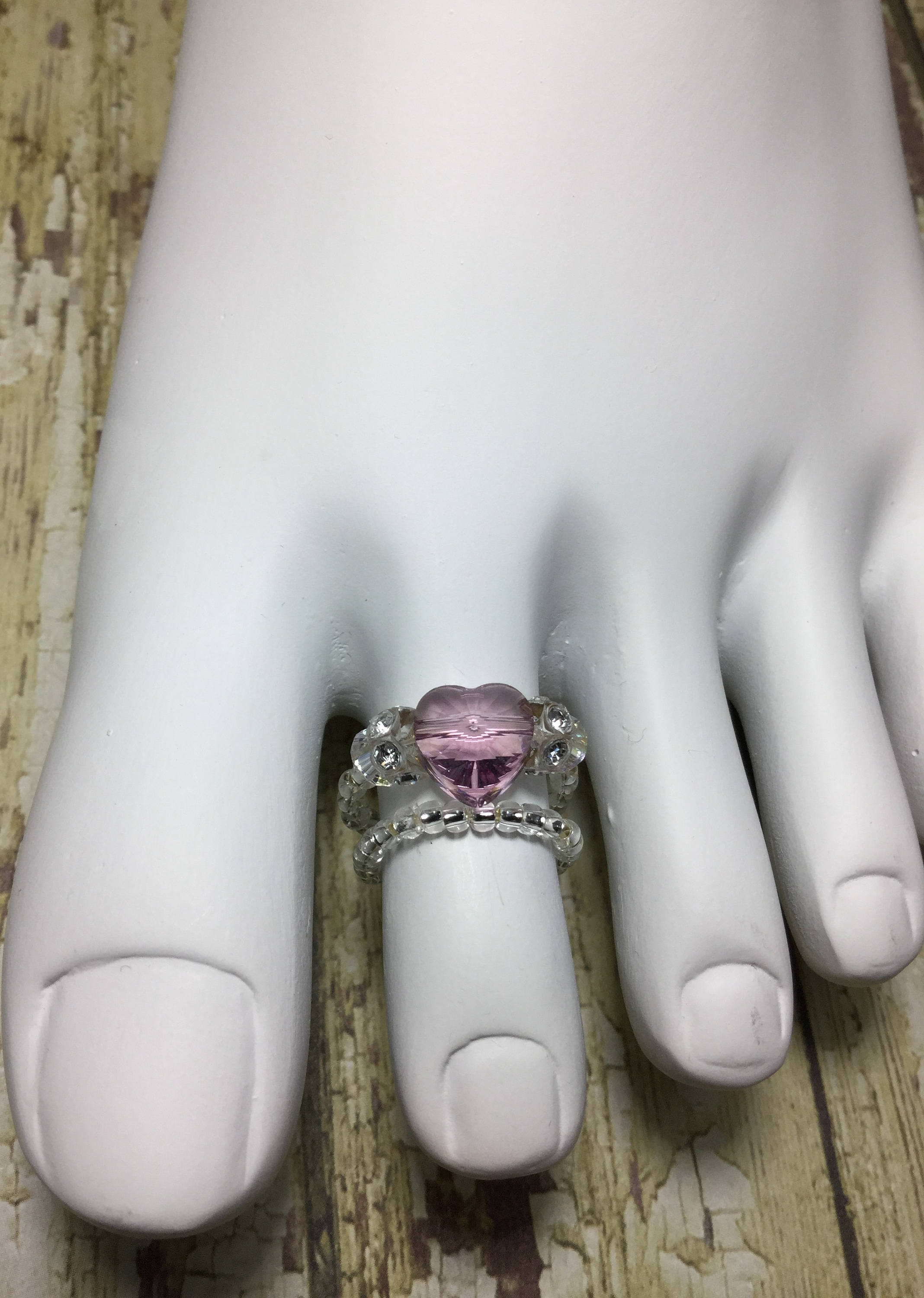 Spirituality Stretch Toe Rings/Swarovski Crystal Toe | Etsy