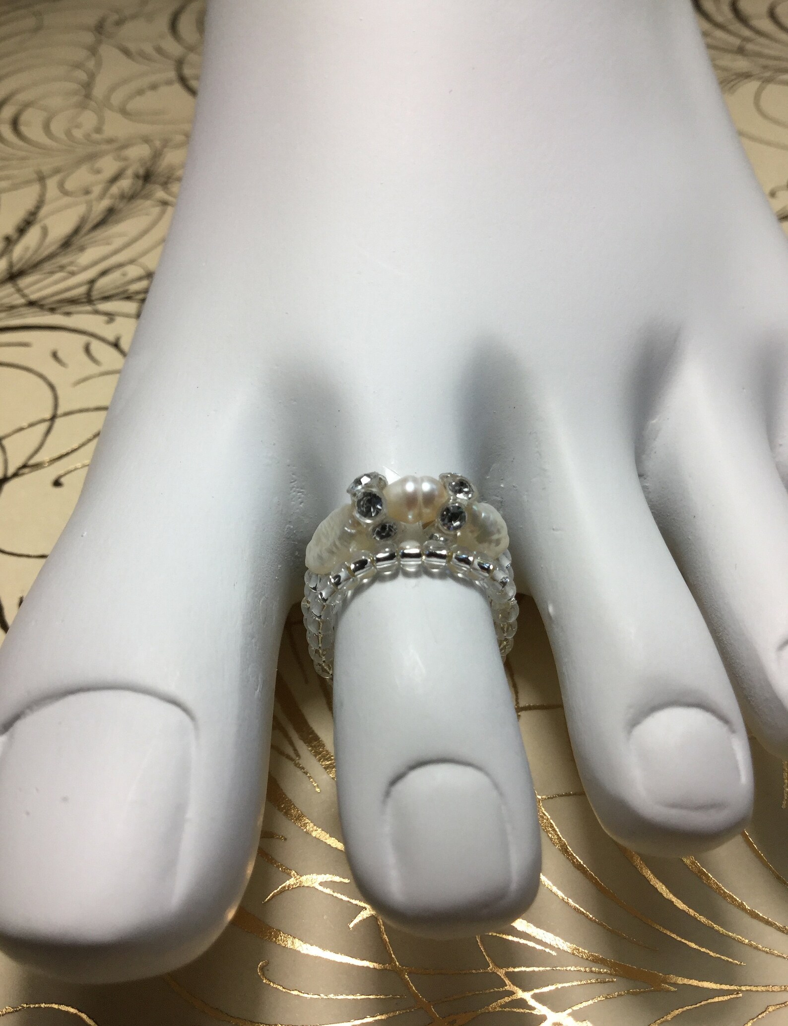 Love Swarovski Crystal Stretch Rings/crystal Stretch Toe - Etsy