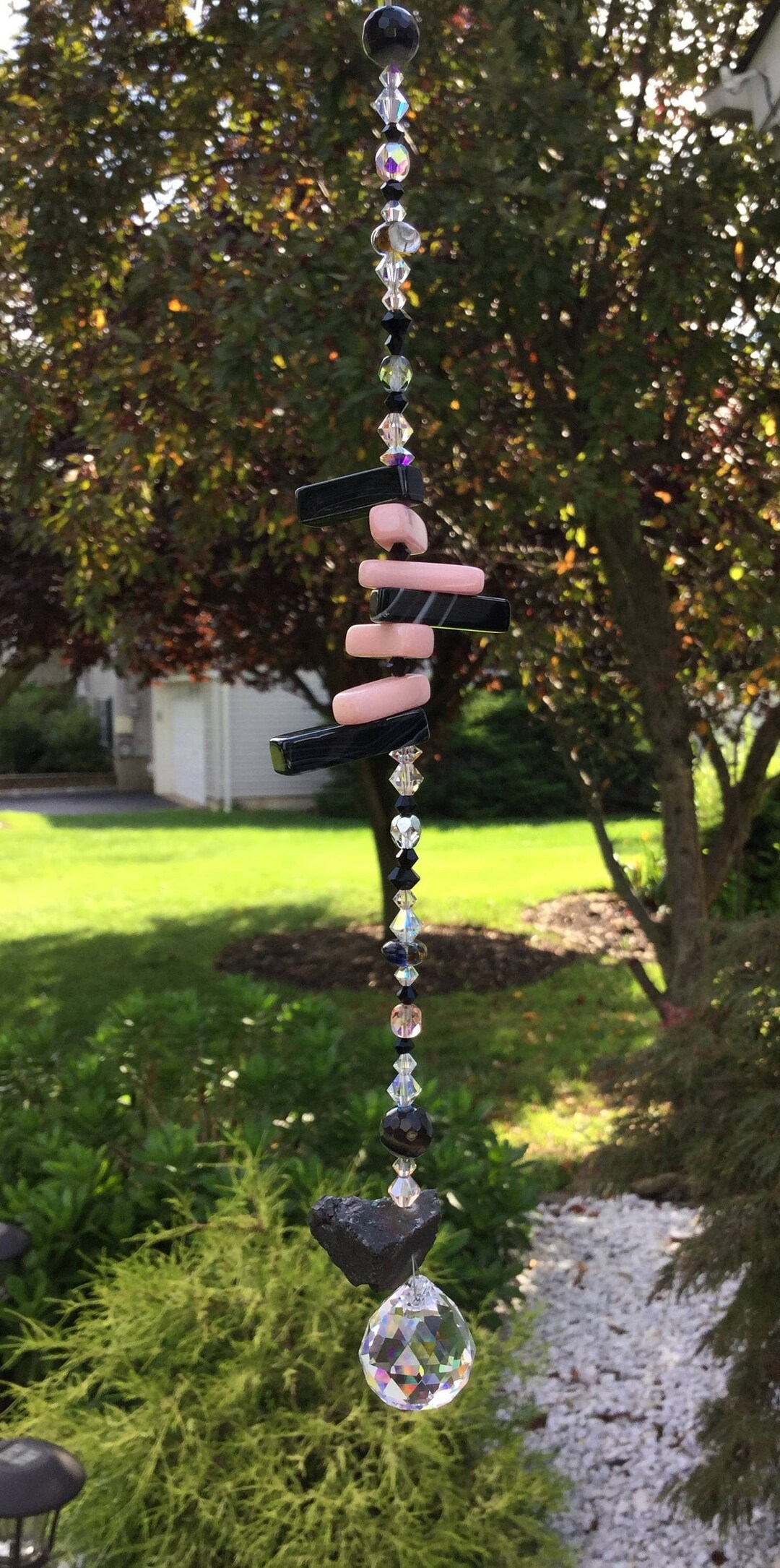 Healing Stone Suncatcher/prism/ Spiritual Crystal Suncatcher/prism ...