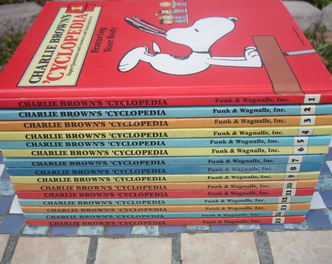 Charlie Brown's Cyclopedia Volumes 1 15 Complete Set by Charles Schulz ...