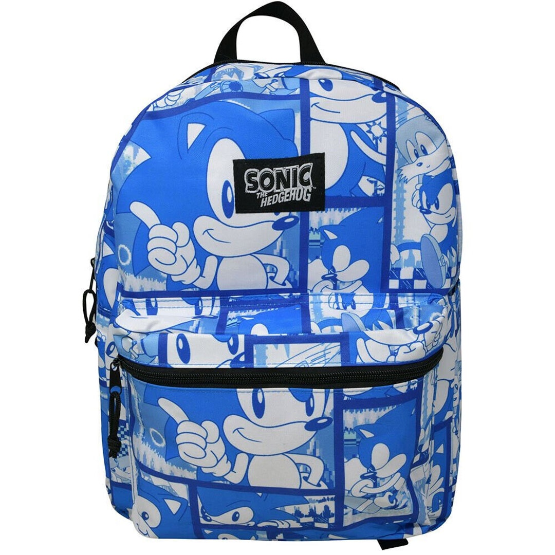 Personalized 16" Sega Sonic the Hedgehog All Over Print Backpack School ...