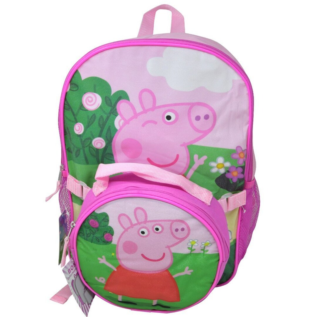 Personalized 16 Peppa Pig Pink Back Pack With Lunch Bag - Etsy