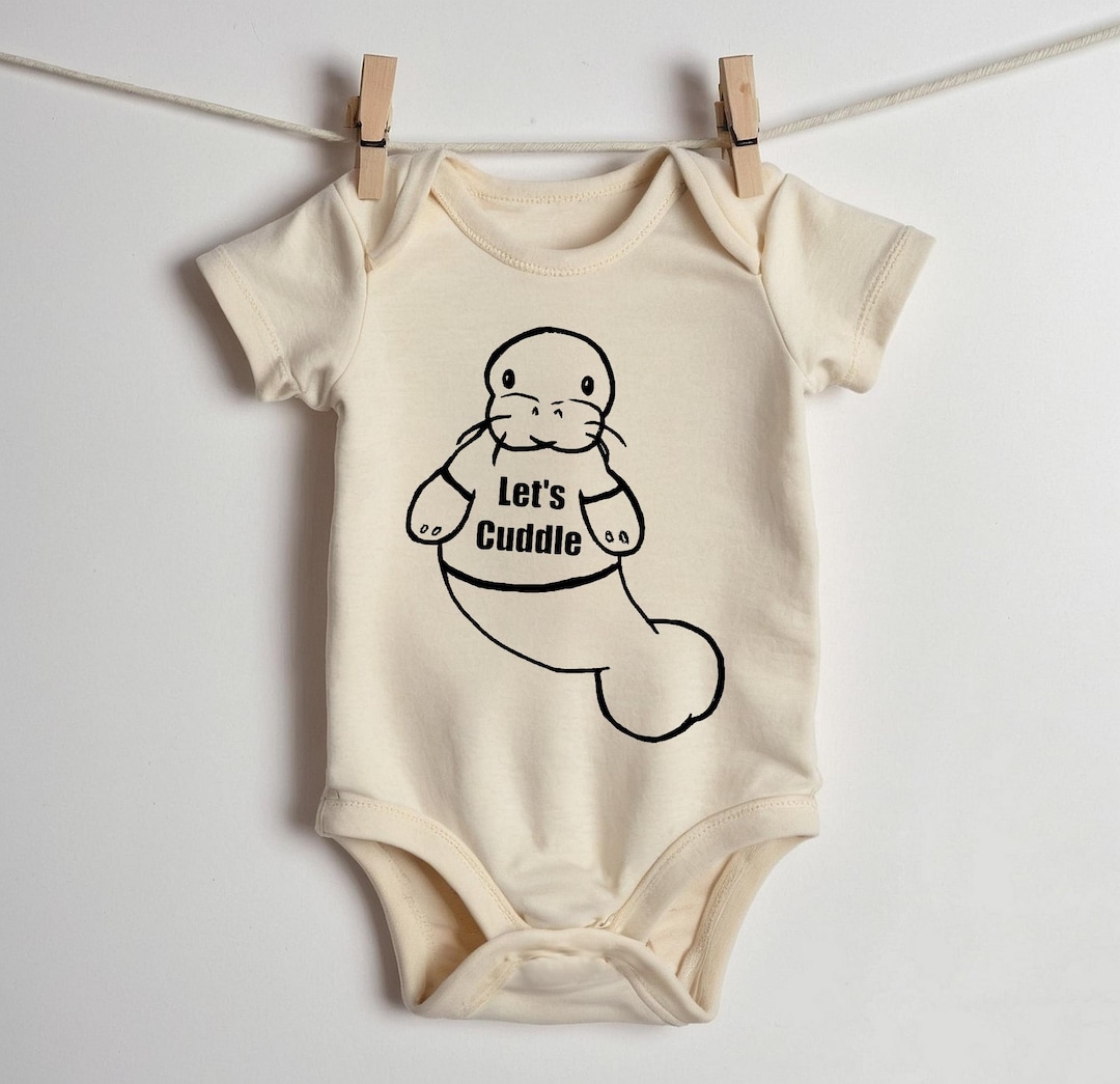 Manatee Let's Cuddle Baby Bodysuit, Baby, Newborn Baby Outfit, One ...