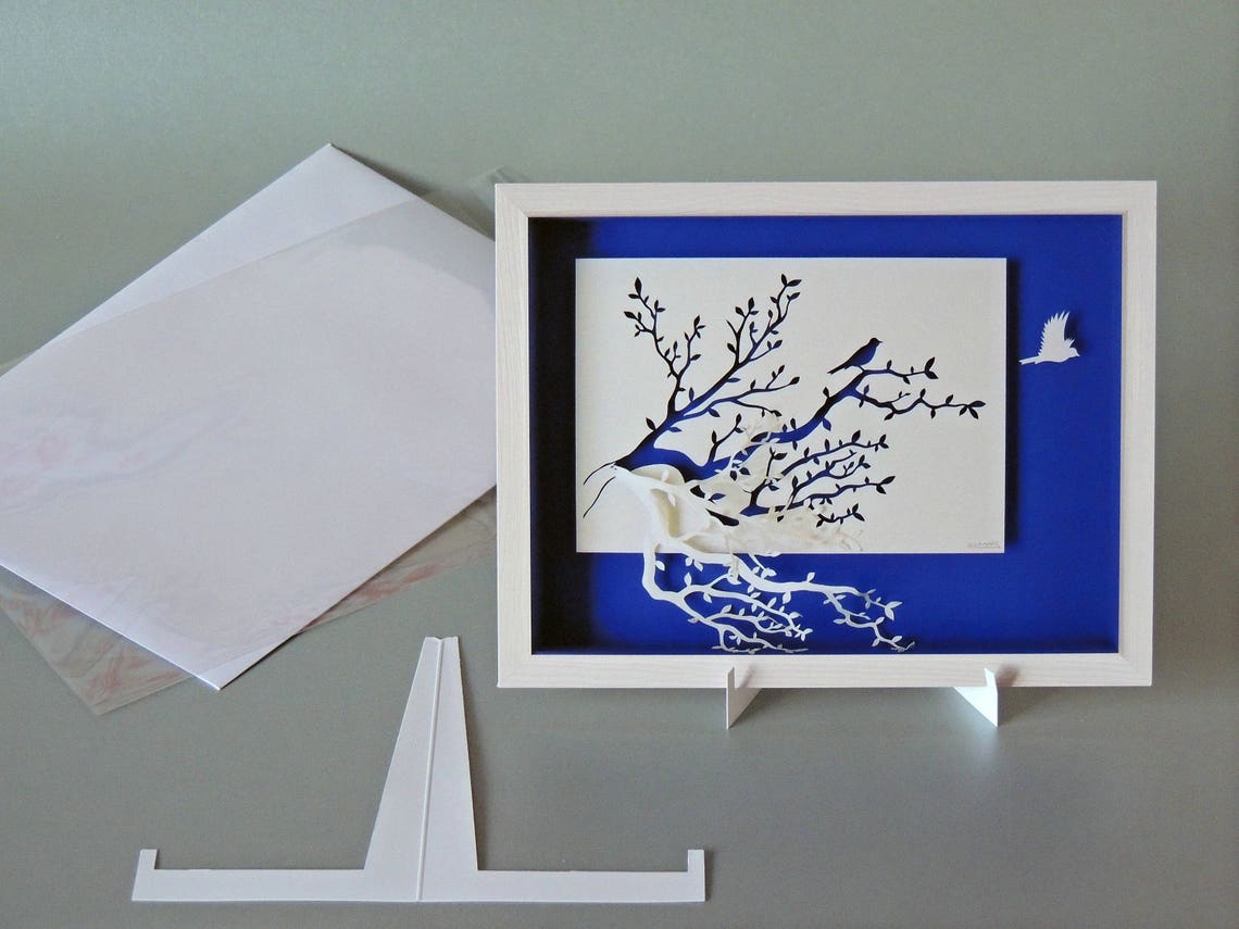 ON THE BRANCH Paper Cut and Paper Sculpture Photographic | Etsy