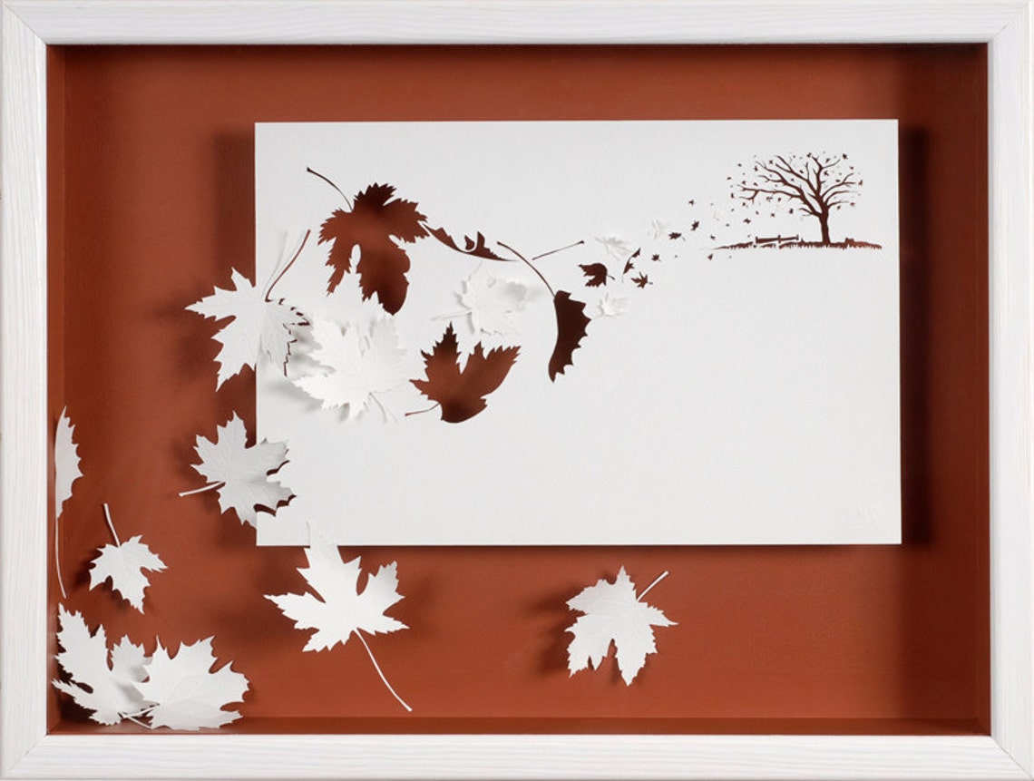 GUST OF WIND Paper Cut and Paper Sculpture Photographic - Etsy UK