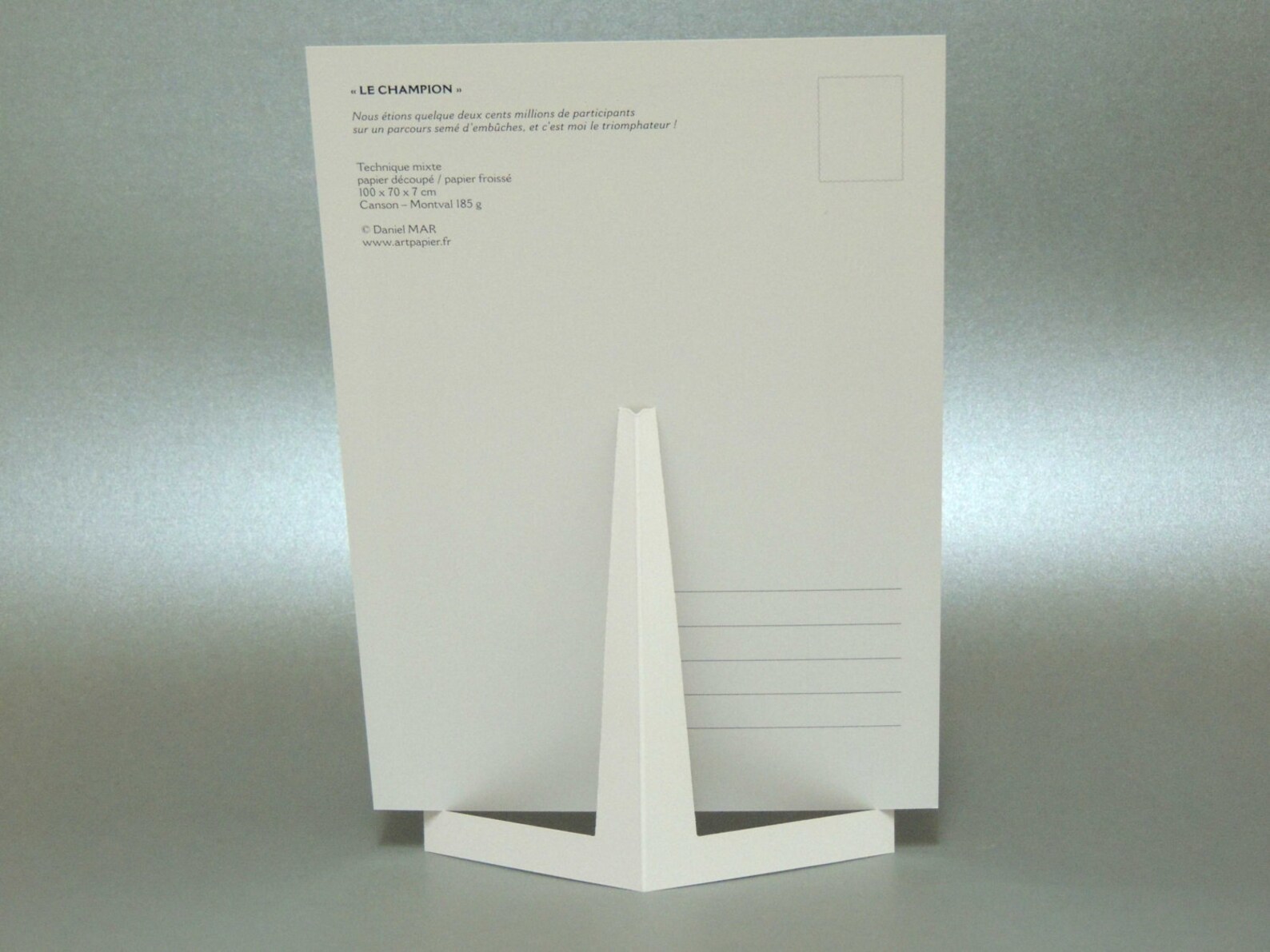 THE CHAMPION Cut and Crumpled Paper Photographic - Etsy