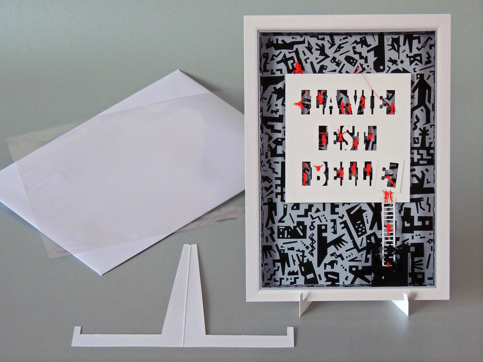 LIFE IS BEAUTIFUL Paper Cut and Paper Sculpture - Etsy