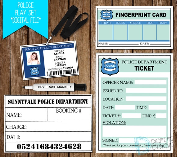 Printable Play Police Tickets Printable Word Searches