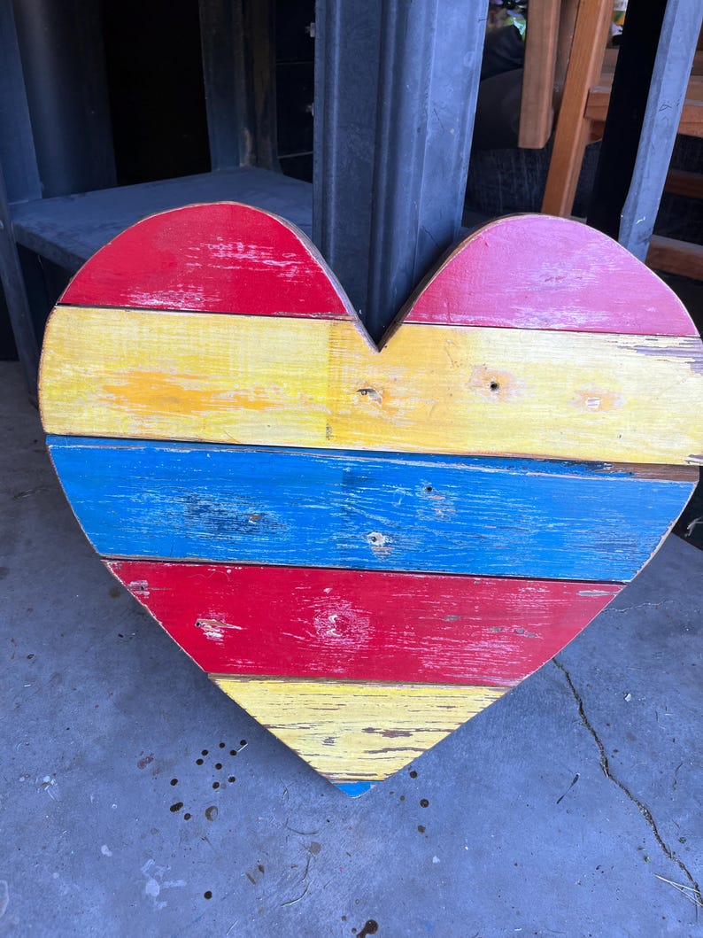 Wooden Pallet Heart Lg - Etsy