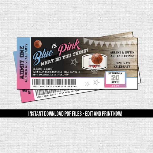 Football Gender Reveal Ticket Invitation Baby Shower Party - Etsy Football Gender Reveal Ticket Invitation Baby Shower Party - Etsy