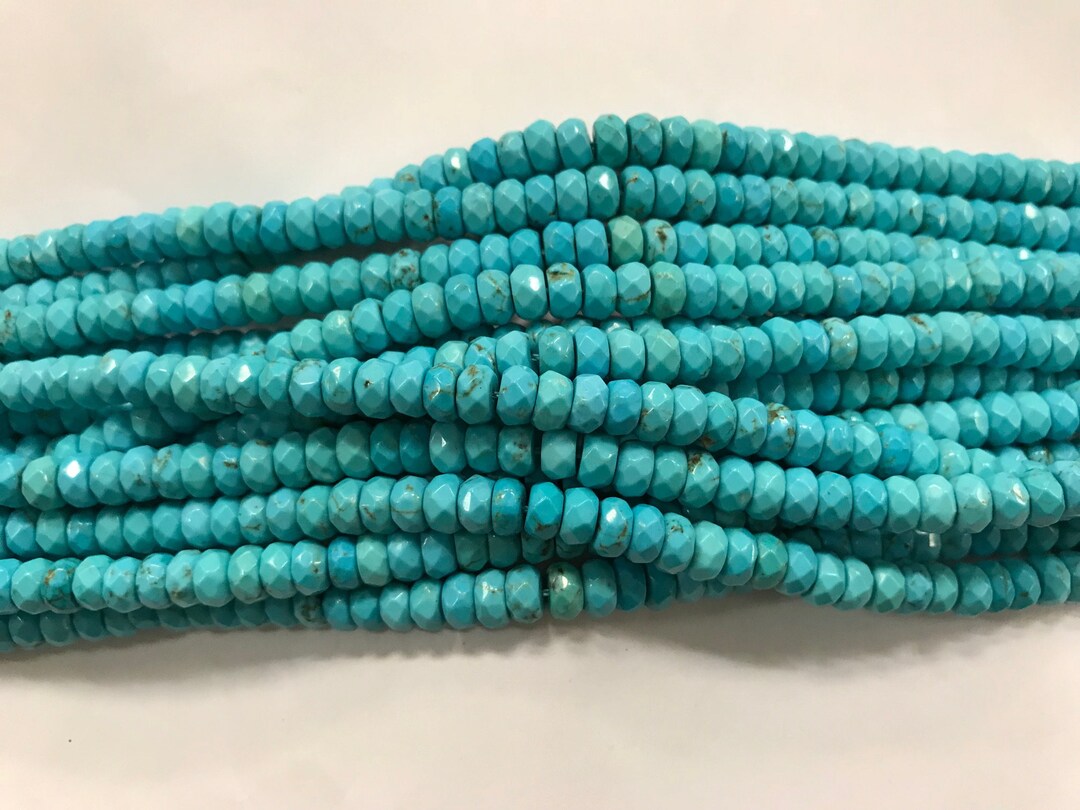 6mm Rondelle Natural Magnesite Beads, Shiny, Faceted, Around 100 Beads ...