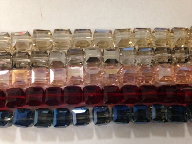 10mm Cube ,faceted, Chinese Crystal Glass, 30beads - Etsy