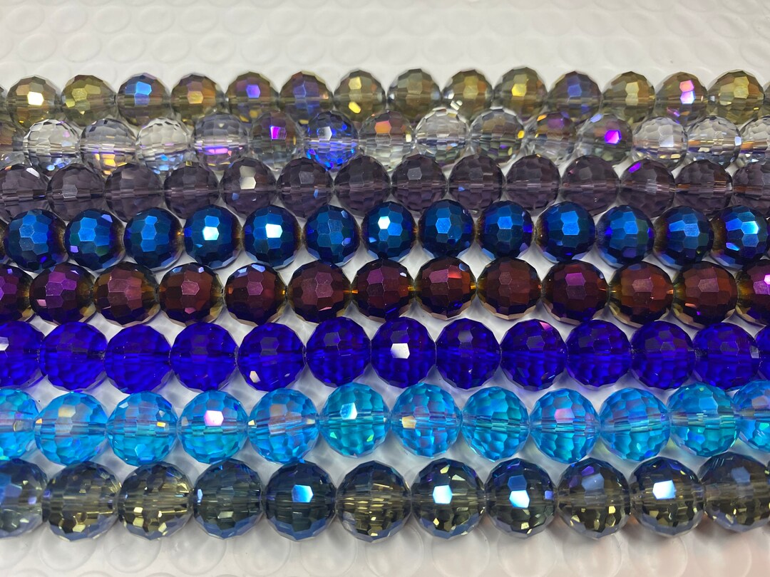 Round Crystal Beads,glass, 96 Cut Faceted, 12mm, 23beads - Etsy