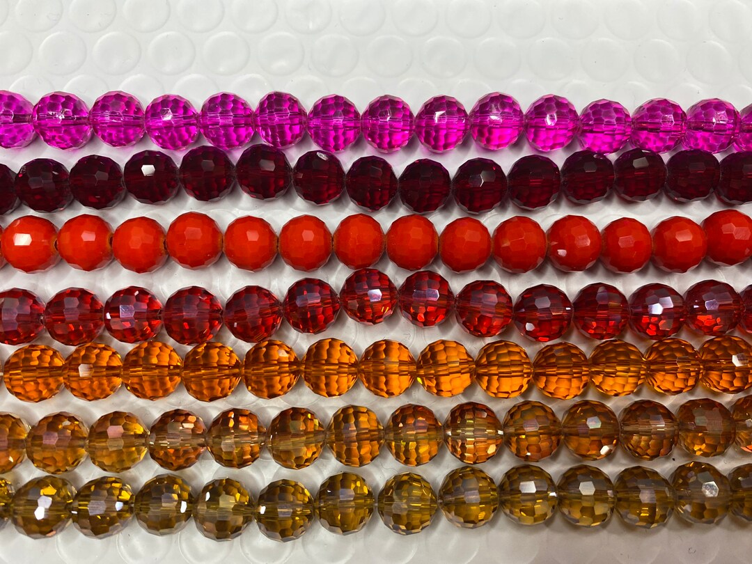 Round Crystal Beads,glass, 96 Cut Faceted, 10mm, Around 28beads - Etsy