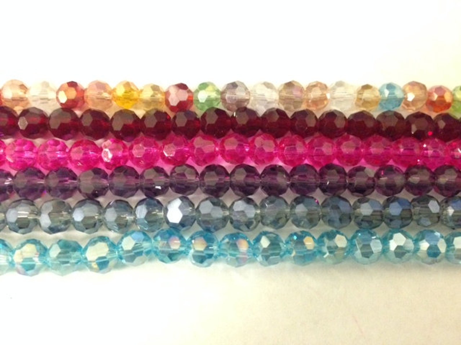 Round Crystal Beads,glass, 36 Cut Faceted, 6mm, 48beads - Etsy