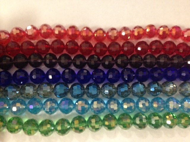 Round Crystal Beads,glass, 96 Cut Faceted, 12mm, 23beads - Etsy
