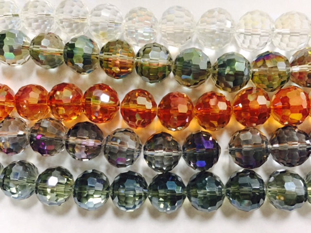16mm Round Faceted, Glass Chinese Crystal Glass, 17 Beads - Etsy