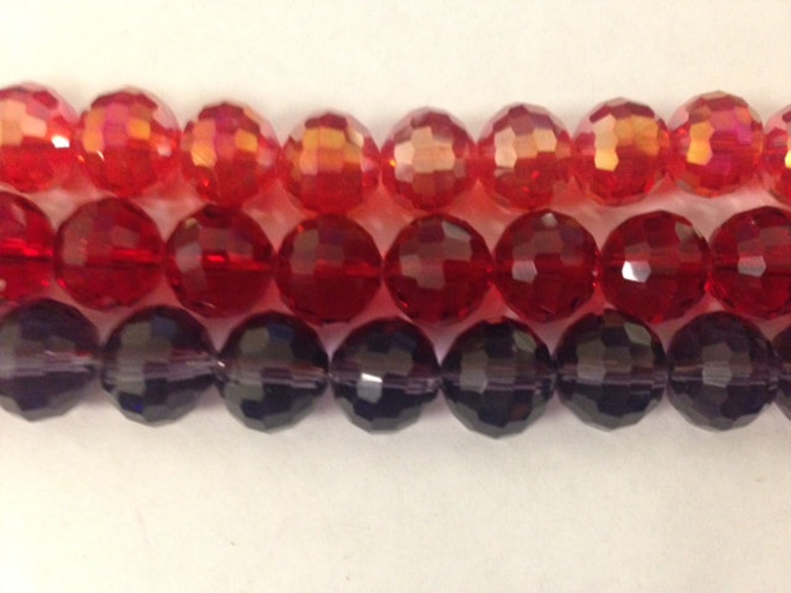 Round crystal beadsglass 96 cut faceted 12mm 23beads | Etsy