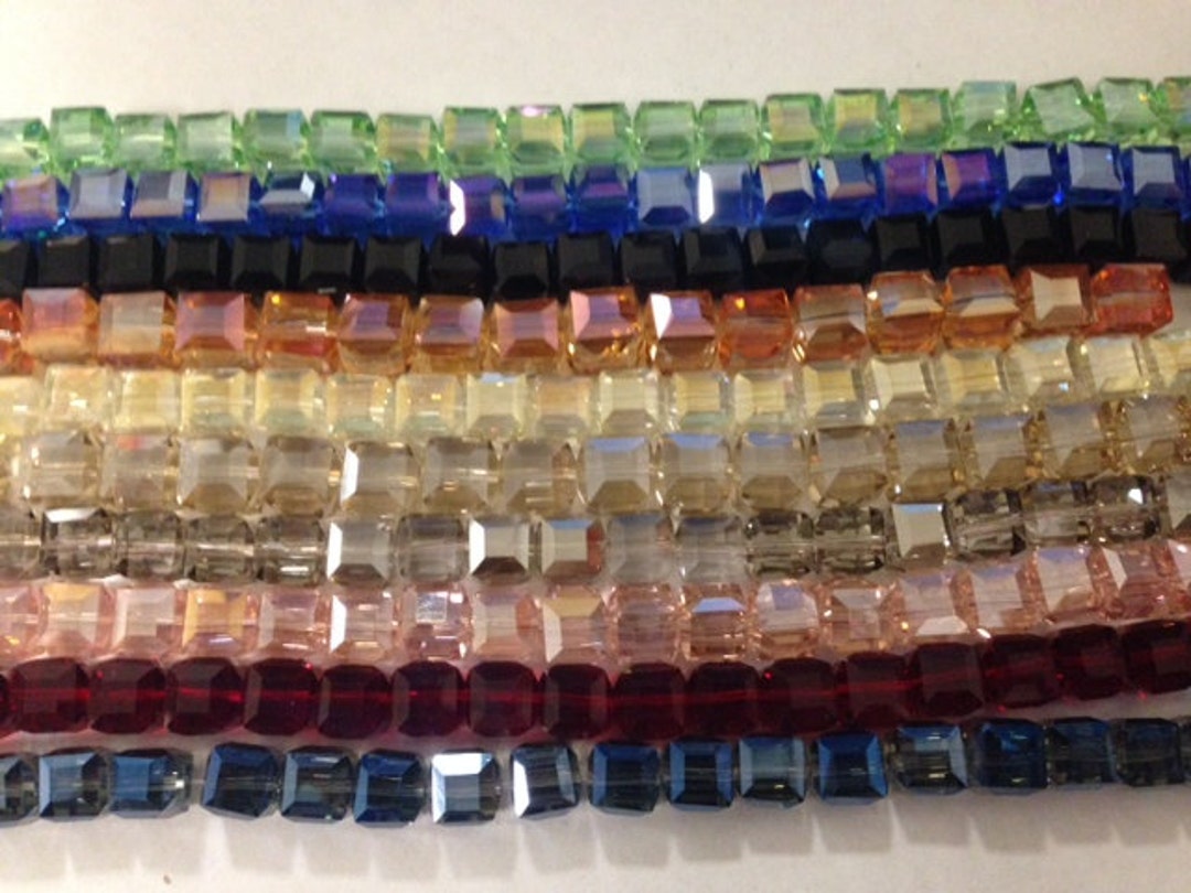 10mm Cube ,faceted, Chinese Crystal Glass, 30beads - Etsy
