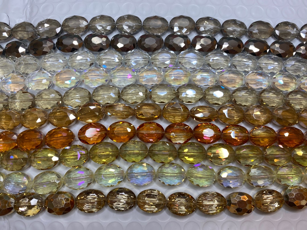 12x16mm Oval Shaped, Faceted, Chinese Crystals, Glass, 16beads - Etsy