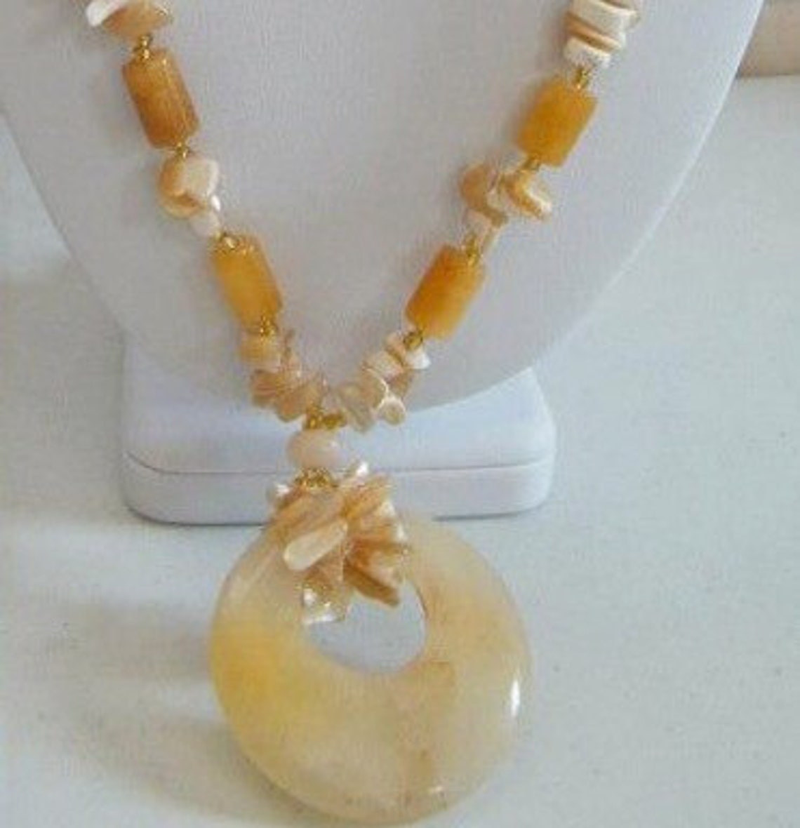 Collar Jade Amarillo collar de Jade regalos joyería de | Etsy