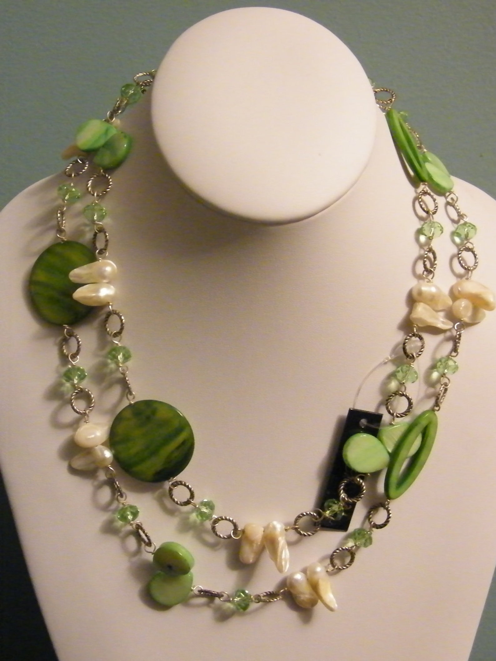 White Teeth Pearl & Shell Necklace Shell Jewelery Mother of | Etsy