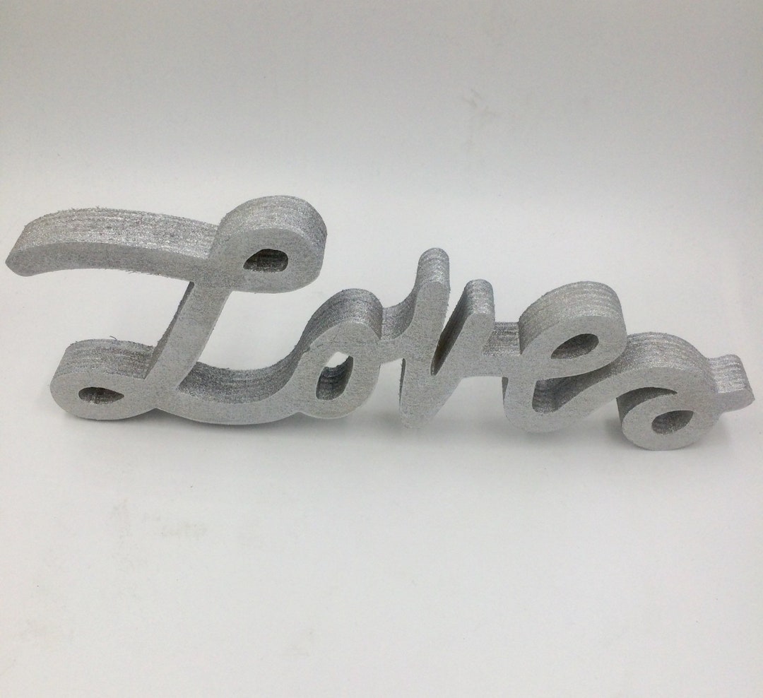 Love Sign, Love Wood Script, Shelf Decor, Baby Announcement Prop ...