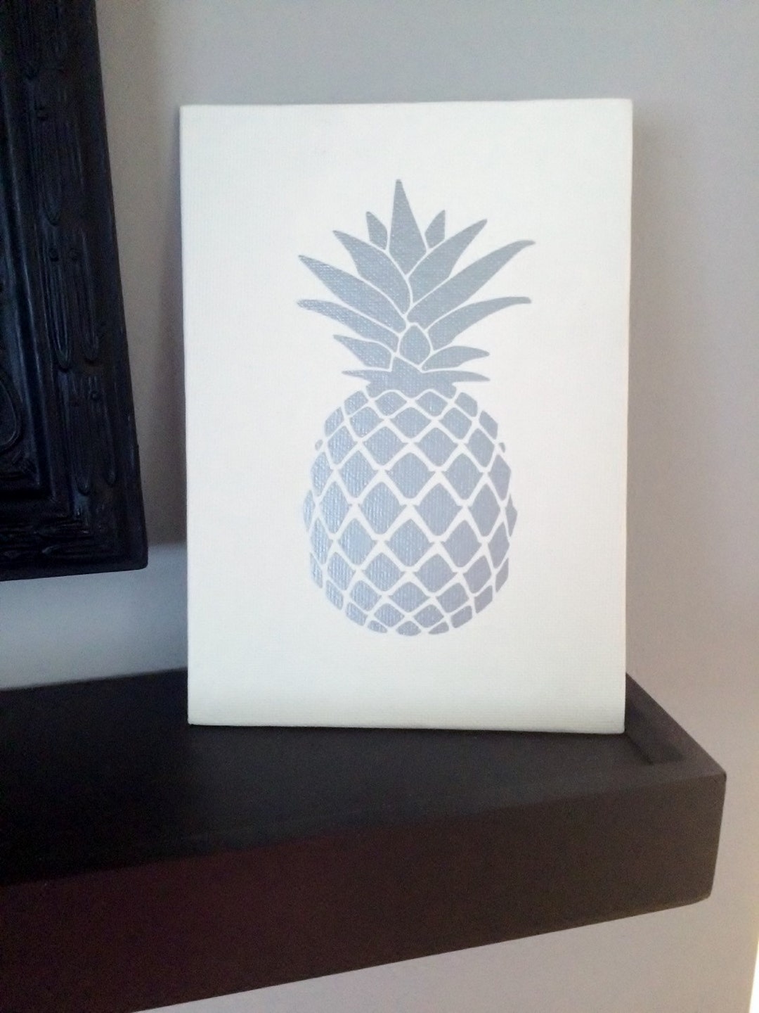 Silver Pineapple Wall Art, Pineapple Sign, Pineapple Decor, Silver ...