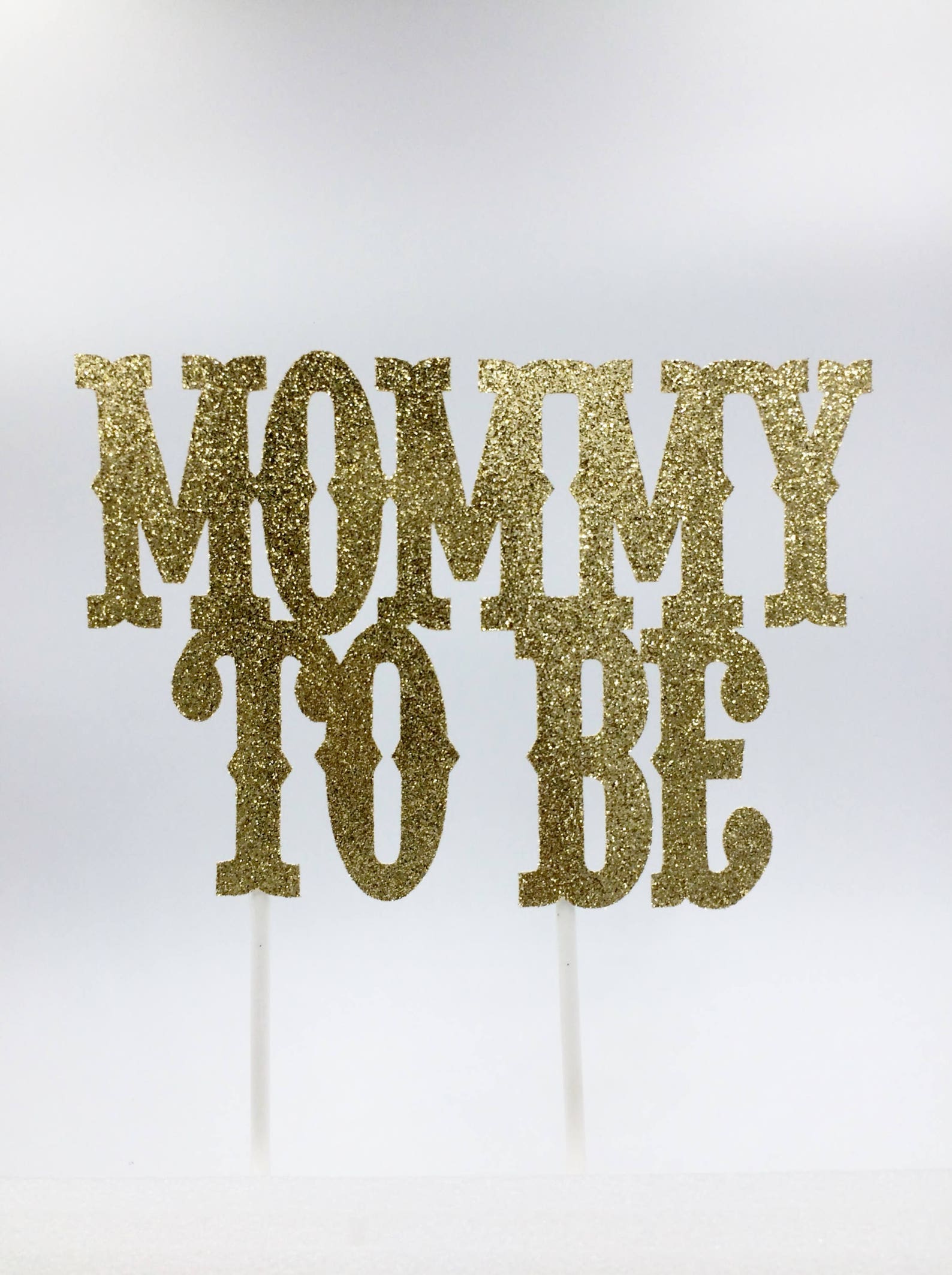 Mommy to Be Gold Cake Topper Babyshower Cake Topper Glitter - Etsy