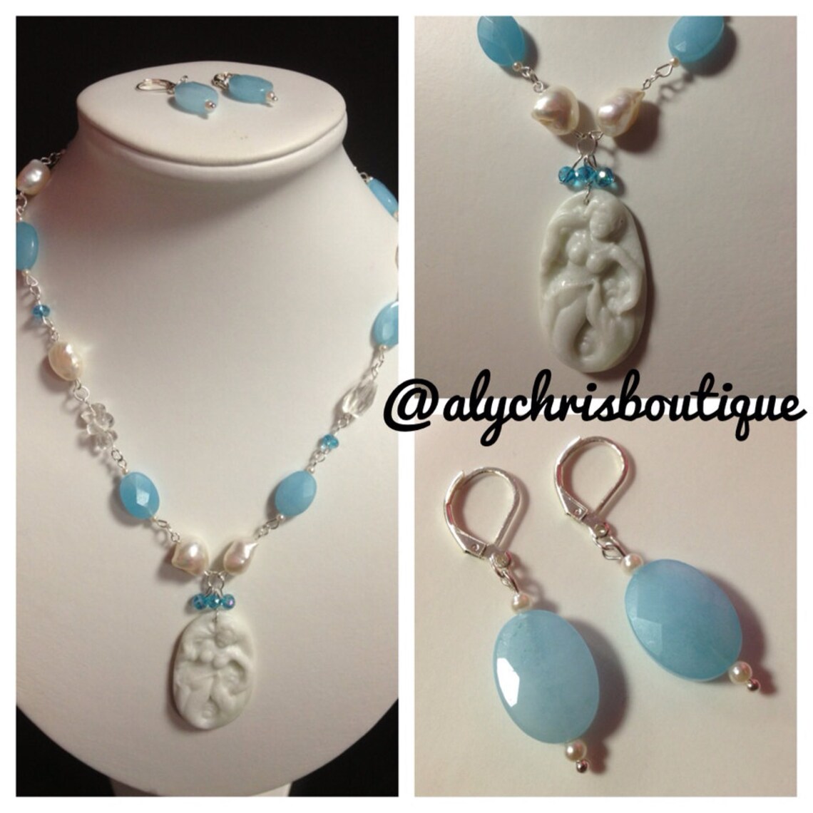 Mermaid Necklace Mermaid Jade Pendant Faceted Blue Jade - Etsy