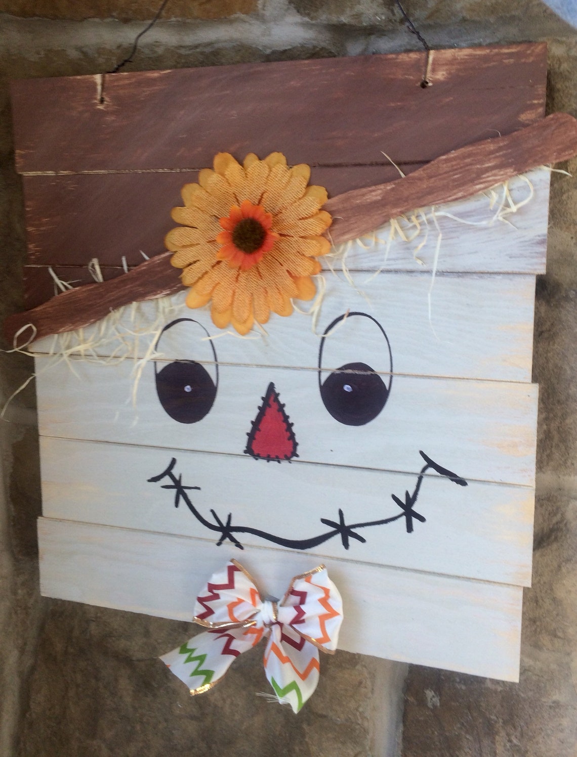 Scarecrow Sign Wooden Scarecrow Autumn Decor Fall Decor | Etsy