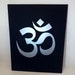 Ohm Print on Canvas Panel Wall Art, Aum Sign, Ohm Symbol Art, Yoga ...
